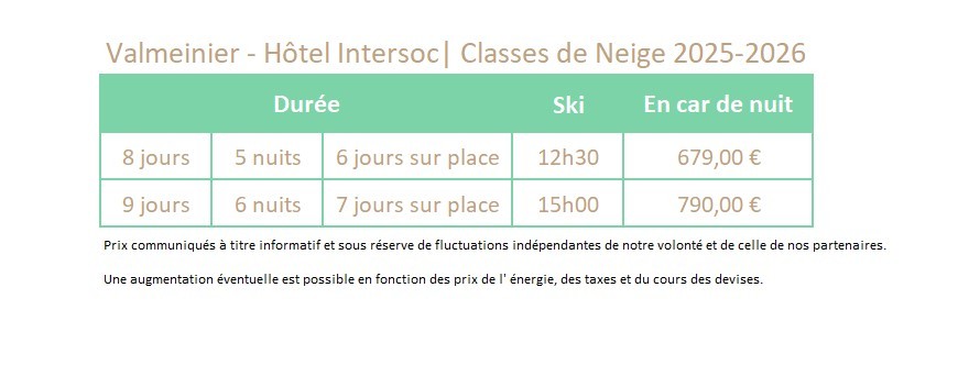 Valmeinier - Hôtel Intersoc | CPAN